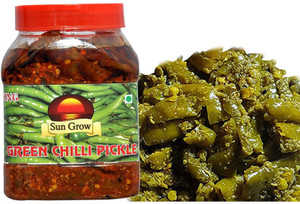 Sun Grow Organic Homemade Chit Pit Kashmiri Green CHilli Pickle Hari ...