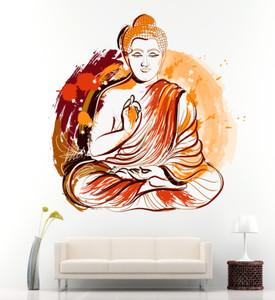 Ocean Decore 60 cm Gautam Buddha Ji Wall Sticker Self Adhesive Sticker ...