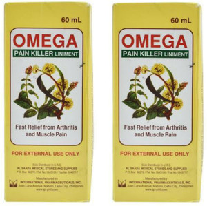 OMEGA Pain killer Liniment Oil 60ml [Pack of 2] Imported Liquid - Buy ...