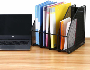 Flipkart.com | Vruta 4 Compartments metal file stand,Magazine holder ...