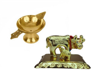 Adhvik Set Of Laxmi Pital ( No 1 Small Size) Diya Oil / Ghee Lamp With ...