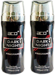 aco DARK NIGHT Deodorant Body Spray - For Men & Women (200 ml) Pack of ...