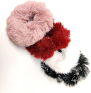 pretty Charming Fur Elastic Fluffy Faux Rope Furry Ring Hair Band Girls ...