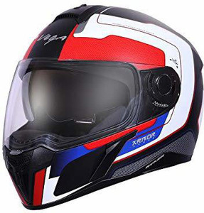 VEGA Ryker D/V Armour Full Face Helmet (Black and Neon Green, Medium ...
