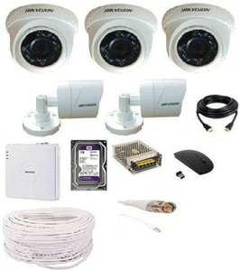 HIKVISION hikv-ision 3 dome camera, 2 bullet camera, 8 channel dvr, 8 ...