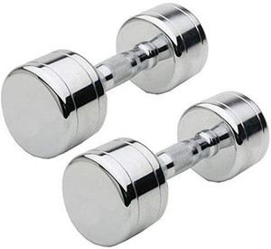 NSP Chrome Plated Steel dumbbells (Pack of 2) Fixed Weight Dumbbell ...