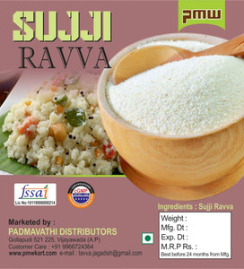 PMW Grade A Quality - Suji Atta - Suji Rava - Bombay Ravva - 1 Kilo ...