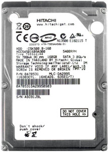 Hitachi 160gbhitachi 160 GB Laptop Silver SATA Internal Hard Disk Drive ...