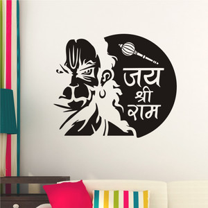 SN Graphics 48 cm SN Angry Hanuman Ji M Self Adhesive Sticker Price in ...