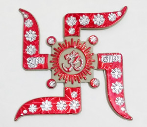 Shreeji Decoration 15 cm SWASTIK STICKER Self Adhesive Sticker Price in ...