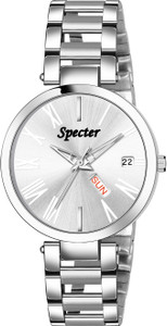 specter Silver Day & Date Dial With Bracelet Type Stainless Steel Strap ...