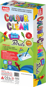 Ankit COLOUR & CLEAN SOLO PACK BIRDS LEARNING AND EDUCATIONAL REUSABLE ...