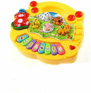 AZZ TOYS Electronic Light and Sound Animal Farm Educational Piano with ...