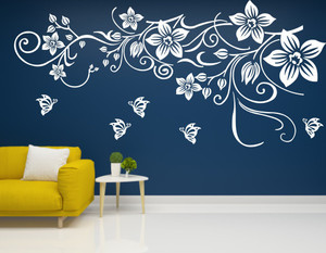 Decor studio 122 cm Flower design wall decal Design World Floral ...