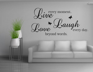 Jnm Decals 1 cm Love Quote Wall Decal Sticker (pvc vinyl,black) Self ...