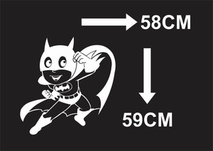 Maa Art World Betman wall sticker Small Betman Cartoon Wall Sticker(pvc ...