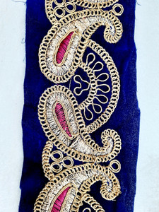 GSP FASHION VELVET LACE WITH GOLD DORI WORK VELVET EMBROIDERY HEAVY ...