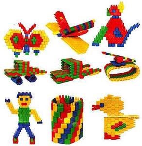 AZEFFIA Puzzle Kids Rocket Head Bullet Shape Building Game Block Toy ...