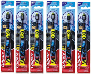 Colgate Kids Bat-Man Toothbrush 6pc Extra Soft Toothbrush - with Tongue ...