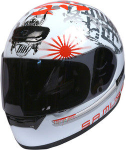 THH HELMETS TS-15 Samurai Full Face Single Shield Helmet (White, Matt ...