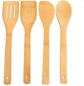 KITCHEN INDIA Premium Quality Wooden Cooking and Serving Spoons ...