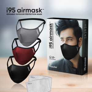 IMPULSE I95 Airmask Premium Cotton Cloth Face Mask | Multi colored| 6 ...