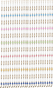 Shree Homedecor home fancy multicoloured kite spakling beads long door ...