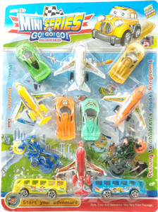 ClueSteps Vehicle Push & Pull Along Toys Mini Series Pull Back Toy 12 ...