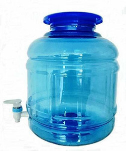 BD Enterprises 10L Plastic Water Container Jar with Tap & Water Bottle ...