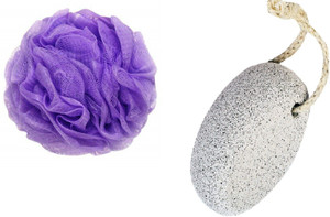 CartKing Volcanic Pumice Stone with 1 Loofa for Rich Leather Bathing ...