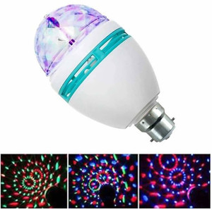 iWin 360D Rotating White Plastic and Metal RGB Crystal Ball Led Bulb ...