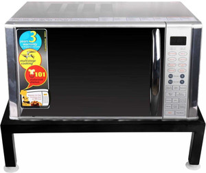 Avani MetroBuzz Containers Kitchen Rack Iron Iron Metal Black Microwave ...