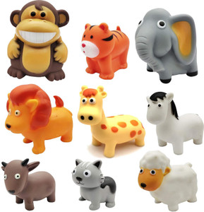CocoRio Matt Finish Colours Bath Toys for Baby - Zoo Animal Friends ...