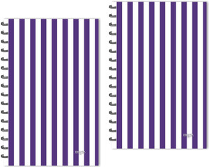 ESCAPER Purple Vertical Narrow Stripes Pattern (Ruled - A5 Size - Pack ...