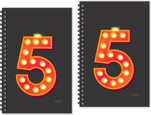 ESCAPER Number 5 - Numeric Diaries (Ruled - A5 Size - Pack of 2 Diaries ...