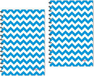 ESCAPER Sky Blue Waves Pattern (Ruled - A5 Size - Pack of 2 Diaries ...