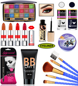 Lady FASHION Professional & Party Wear Exclusive Makeup Kit of 16 Items ...