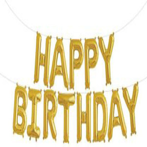 Flipkart.com | kow Solid 1 packet of golden HBD banner(13letters ...