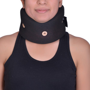 KALPVRUKSH CERVICAL COLLAR HARD NECK SUPPORT LARGE BLACK Neck Support ...