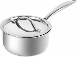 cello Induction Base Tri-Ply Sauce Pan with Stainless Steel Lid Sauce ...