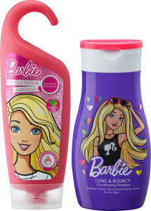 BARBIE Gentle Bath N Shower Gel 200ml with Shampoo Long & Bouncy 200ml ...