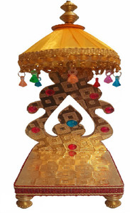 SD Art Singhasan wooden throne for god idol Engineered Wood Home Temple ...