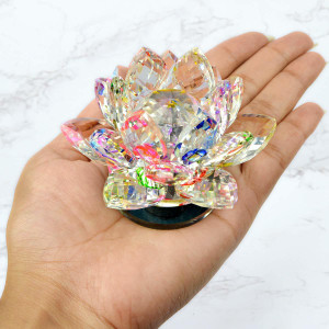 SHREE HARI ENT Vastu Crystal Lotus with Manual Rotating Stand for ...
