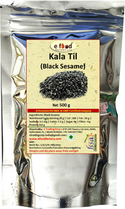 E Food Factory Kala Til ( Black Sesame ) 500 g In Pouch Black Cumin ...