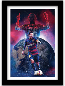 Lionel Messi Poster with Frame - Lionel Messi Framed Poster for Room ...