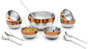 MATRIX Stainless Steel Serving Bowl 100% Food Grade Lacquered Cooper ...