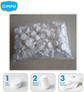 GINNI Magic Tablet Compressed Coin Tissue expanded with water - Price ...