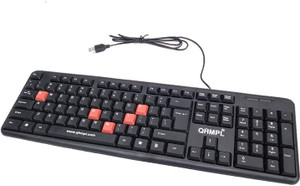 QHMPL QUANTUM Wired USB Standard Multi-device Keyboard Compatible with ...