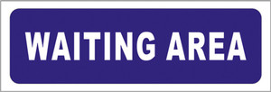 Masstone Waiting Area Sign board 4 inch x 12 inch Emergency Sign Price ...