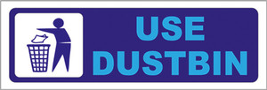 Masstone Use Dustbin Sign board 4 inch x 12 inch Emergency Sign Price ...